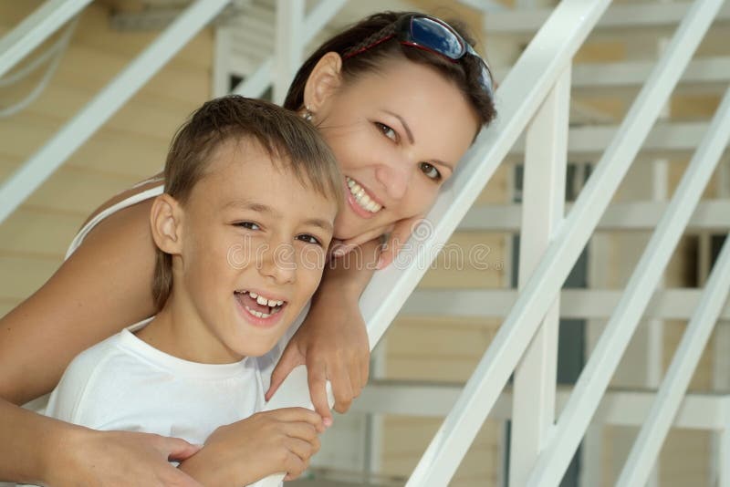 Happy Mother and son stock photo. Image of female, nature - 36858460
