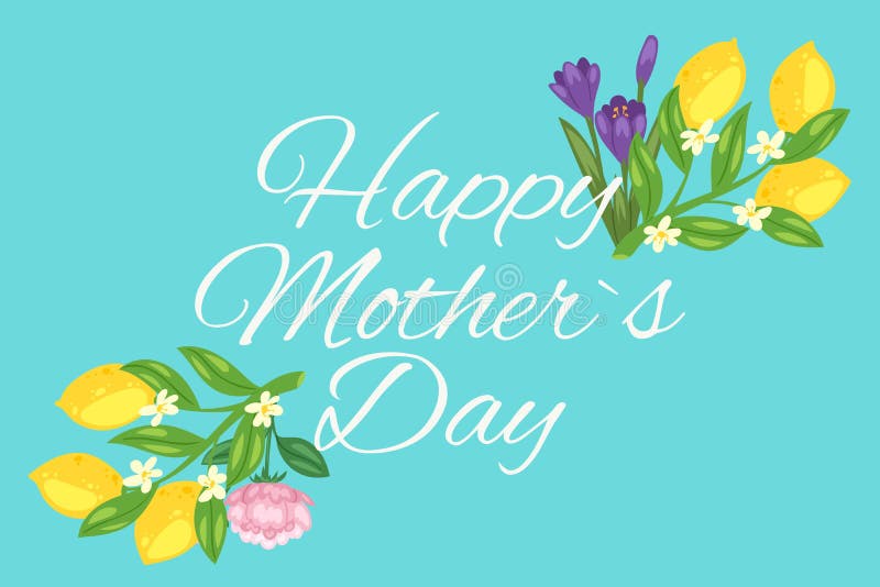 Happy Mothers Day With Flowers Pink Heart With Peopy Lily Roses And