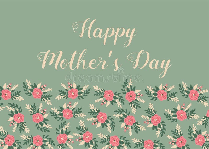Retro Mothers Day Label Set Design Stock Vector Illustration Of