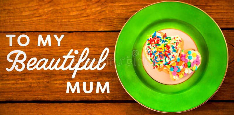 Happy Mothers Day Message on Table Stock Photo - Image of happy, group ...