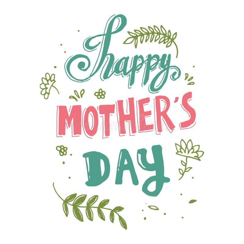 Happy Mothers Day Vector Illustration Decorative Design Stock