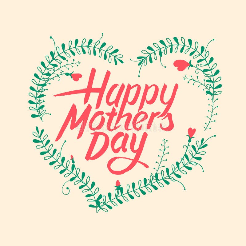 Happy Mothers Day Vintage Typographical Card Stock Vector