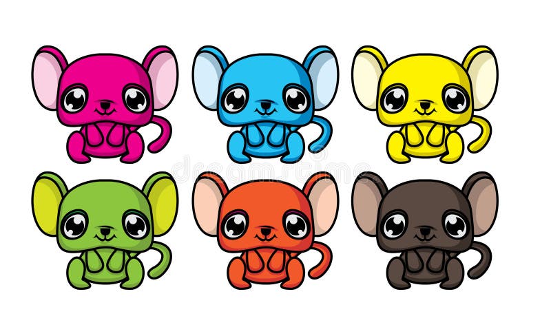 Happy mouse stock vector. Illustration of yellow, color - 27616555