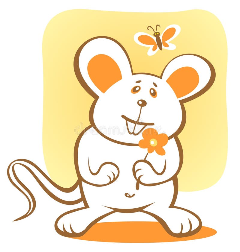 Happy mouse stock vector. Illustration of gold, stylization - 5505382