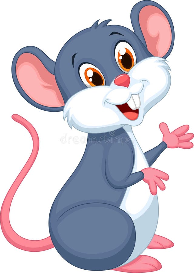 Happy mouse cartoon stock vector. Illustration of smile - 45743087