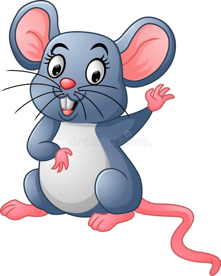 Cartoon mouse waving hand stock vector. Illustration of farm - 78542136