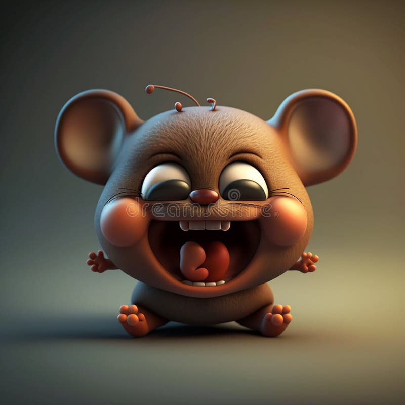 HAPPY MOUSE EMOJI - AI GENERATED Stock Illustration - Illustration of ...