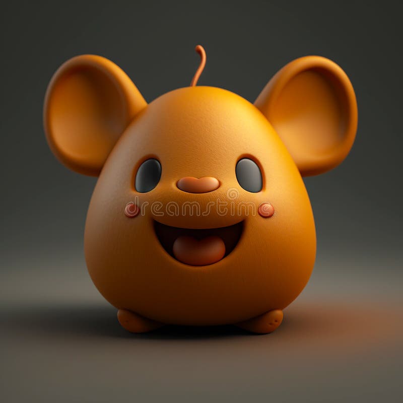 HAPPY MOUSE EMOJI - AI GENERATED Stock Illustration - Illustration of ...
