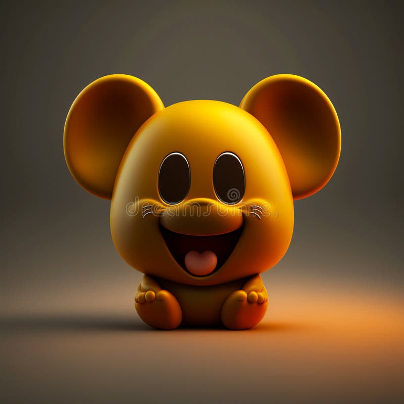 Happy Mouse Emoji - Ai Generated Stock Illustration - Illustration of ...