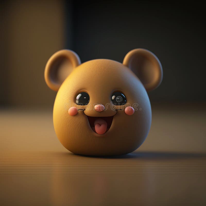 HAPPY MOUSE EMOJI - AI GENERATED Stock Image - Image of generated ...