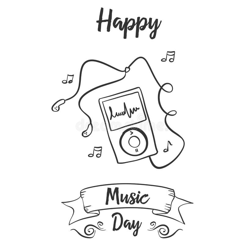 Happy Music Day Collection Style Stock Vector - Illustration of ...