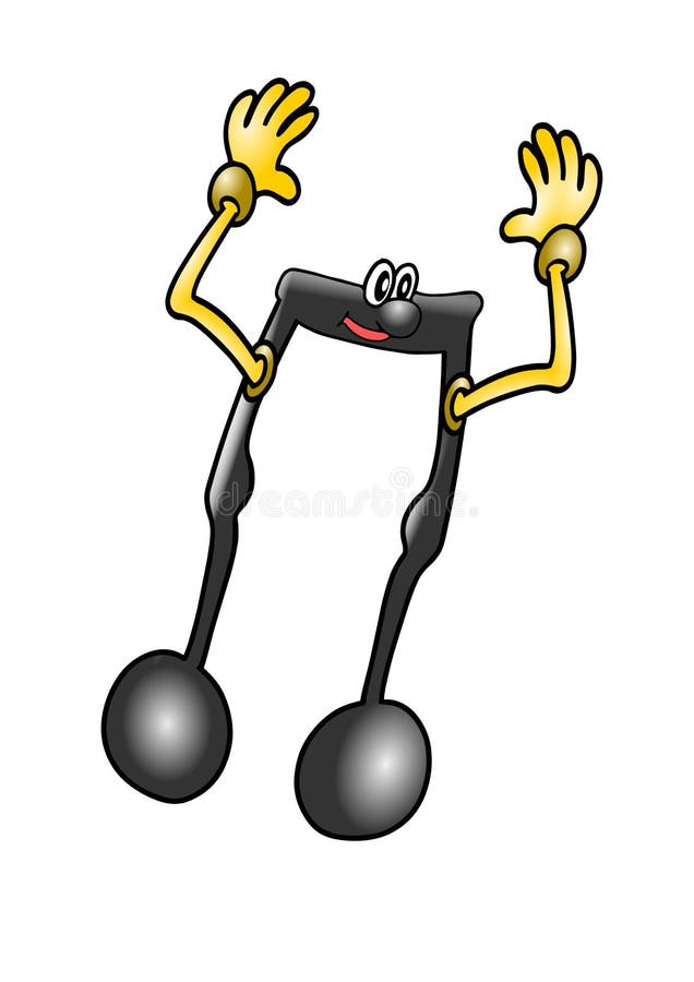 Happy music note stock illustration. Illustration of musical - 5964716