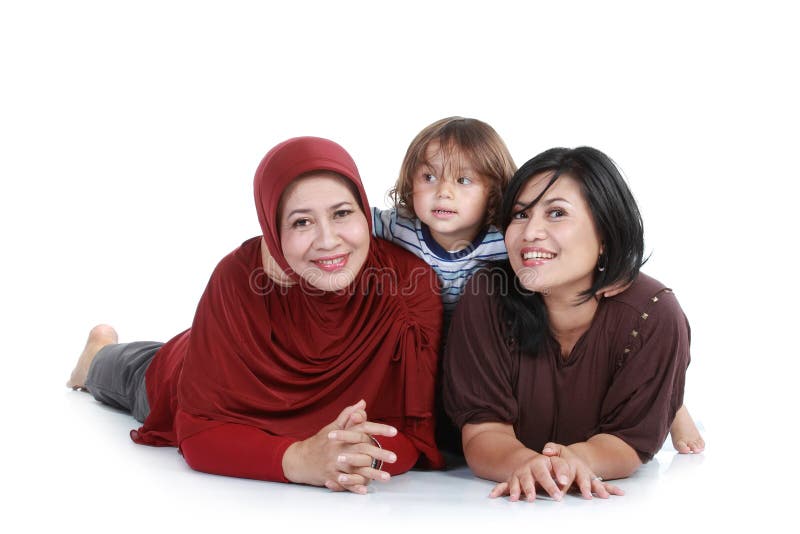 Happy muslim family stock photo. Image of muslim, good - 22429136