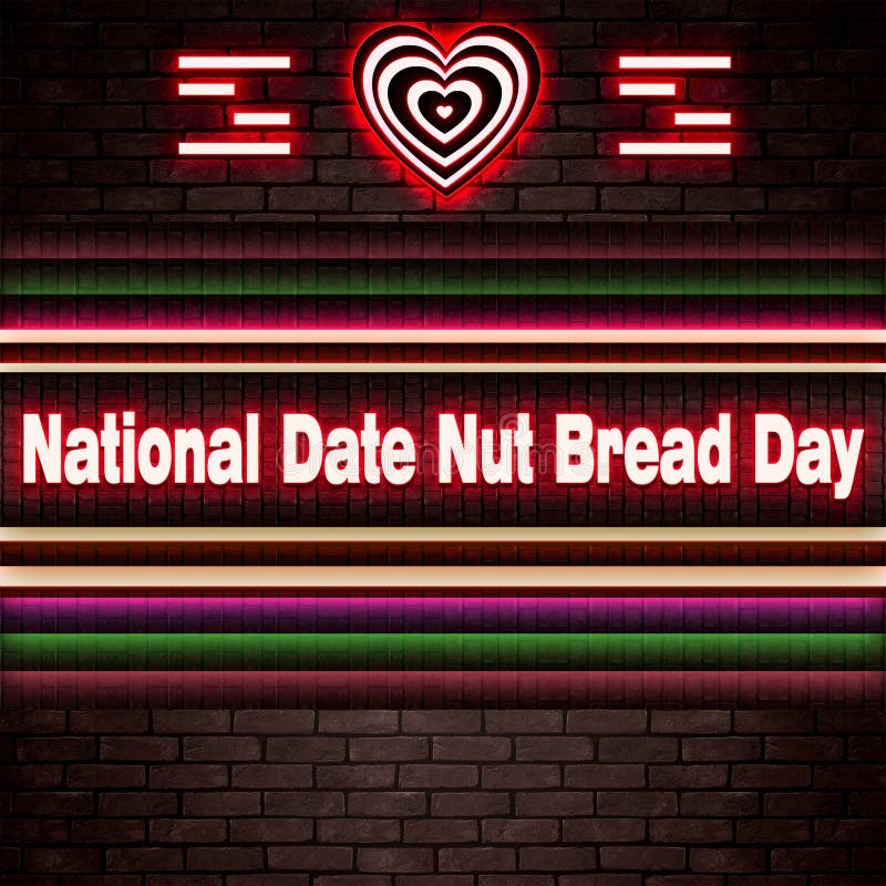 December Month , National Date Nut Bread Day, Text Effect on Bricks ...