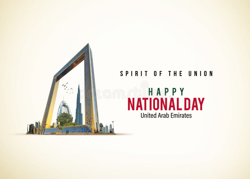 Happy 53 National Day of United Arab Emirates. Stock Photo - Image of ...