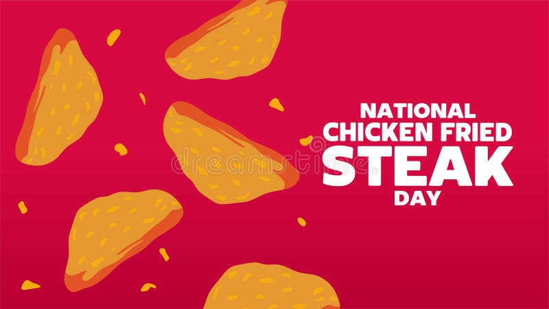 Happy National Fried Chicken Steak Day Stock Footage - Video of menu ...