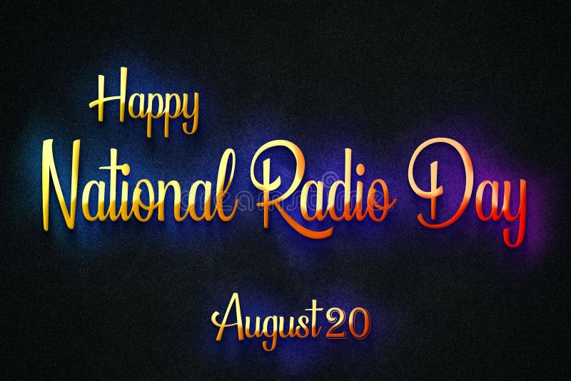 Happy National Radio Day, August 20, Empty Space for Text, Copy Space ...