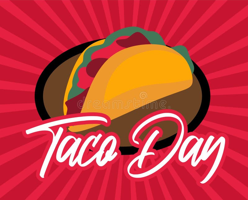 National Taco Day Signs Vector Image Stock Illustration - Illustration ...