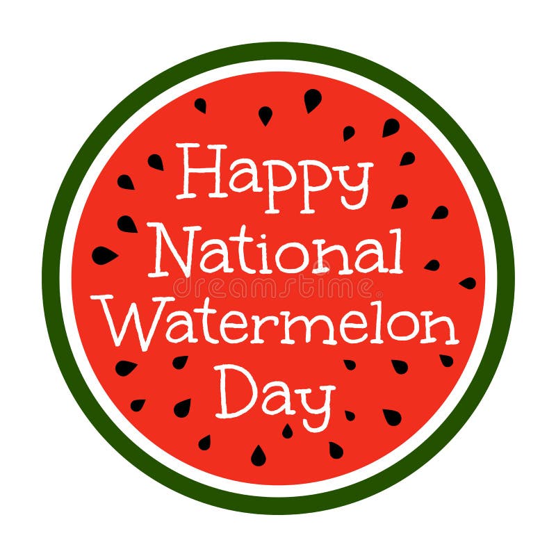 National Watermelon Day Vector Stock Vector - Illustration of fresh ...