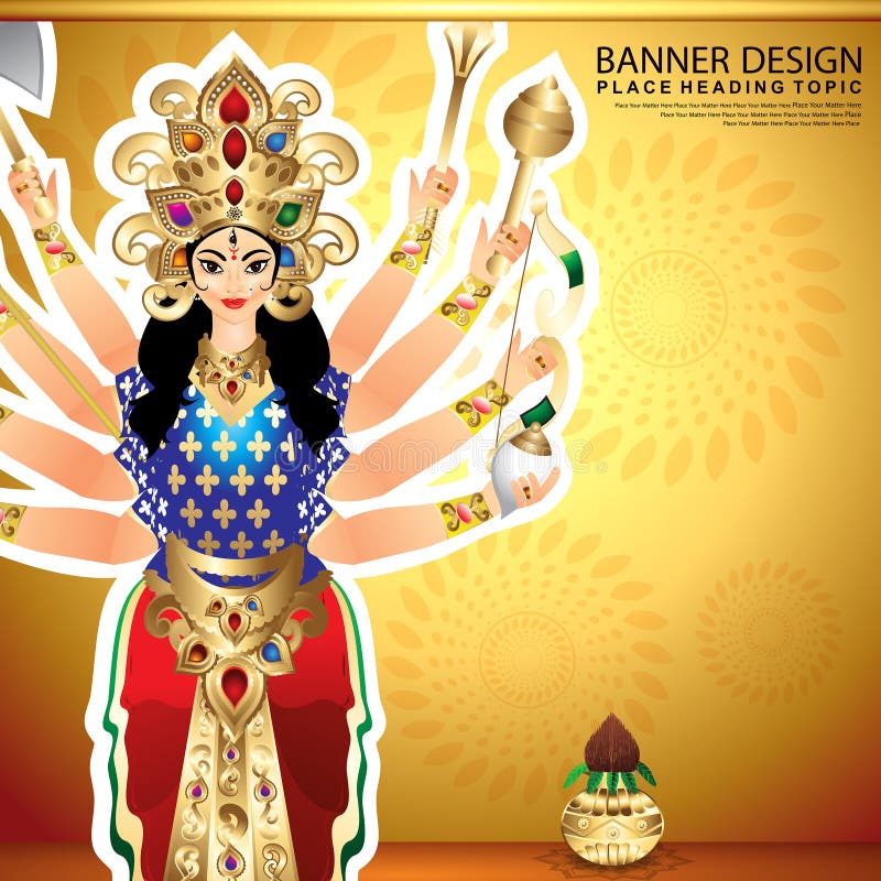 Happy navratri background stock vector. Illustration of editable - 45305096