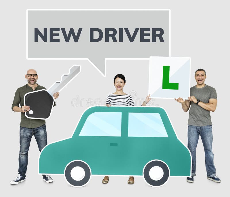 Happy New Drivers with a Car Stock Photo - Image of service, lease ...