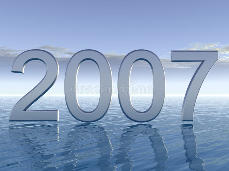 Happy new year 2007. stock illustration. Illustration of yule - 674561