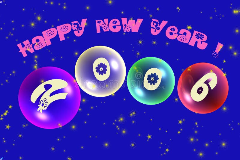 Happy new year 2006 stock illustration. Illustration of stars - 302557