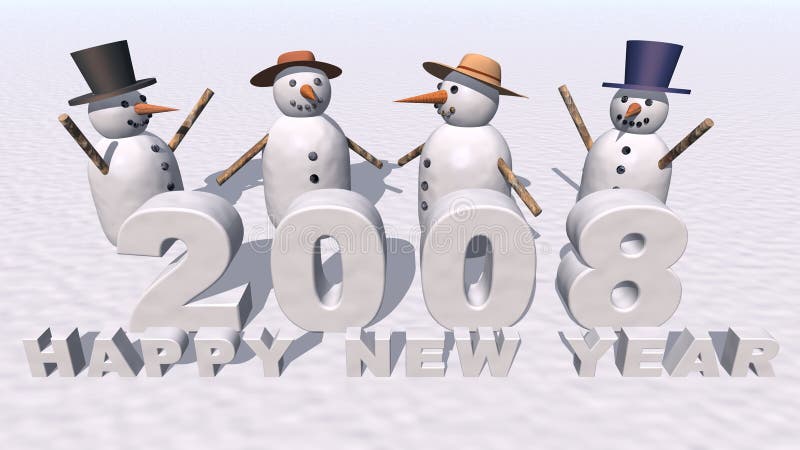 Happy New Year 2007 stock illustration. Illustration of celebrate - 1449415