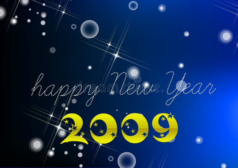 Happy New Year 2009 stock illustration. Illustration of pattern - 5472393