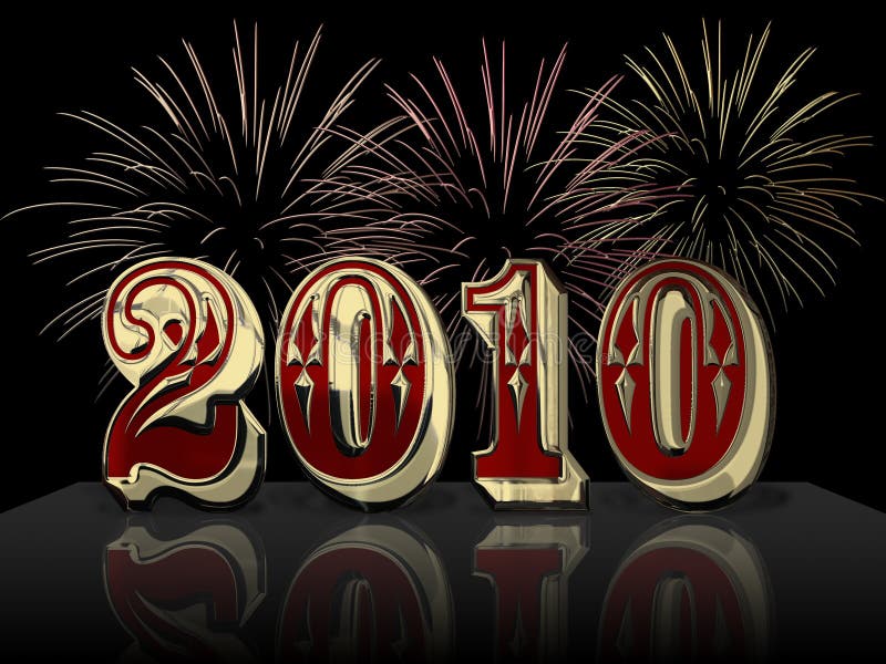 Happy New Year 2010 stock illustration. Illustration of letters - 9552017