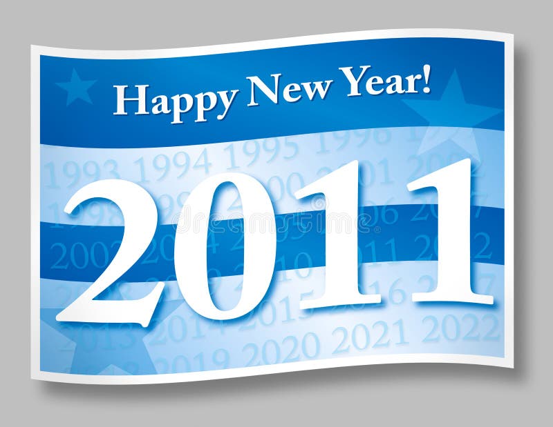 Happy new year 2011 stock illustration. Illustration of happy - 15356917