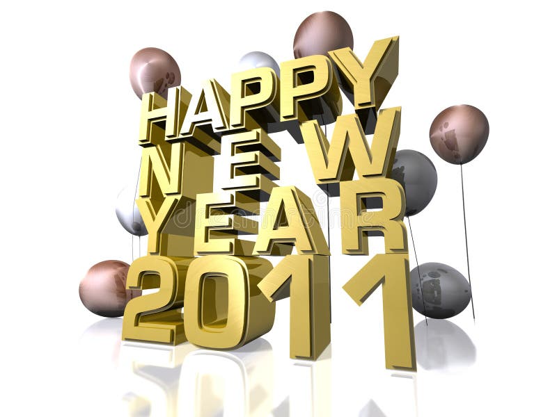 Happy New Year 2011 stock illustration. Illustration of space - 16481514