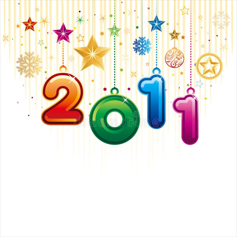 Happy new year 2011 stock vector. Illustration of happy - 17452445
