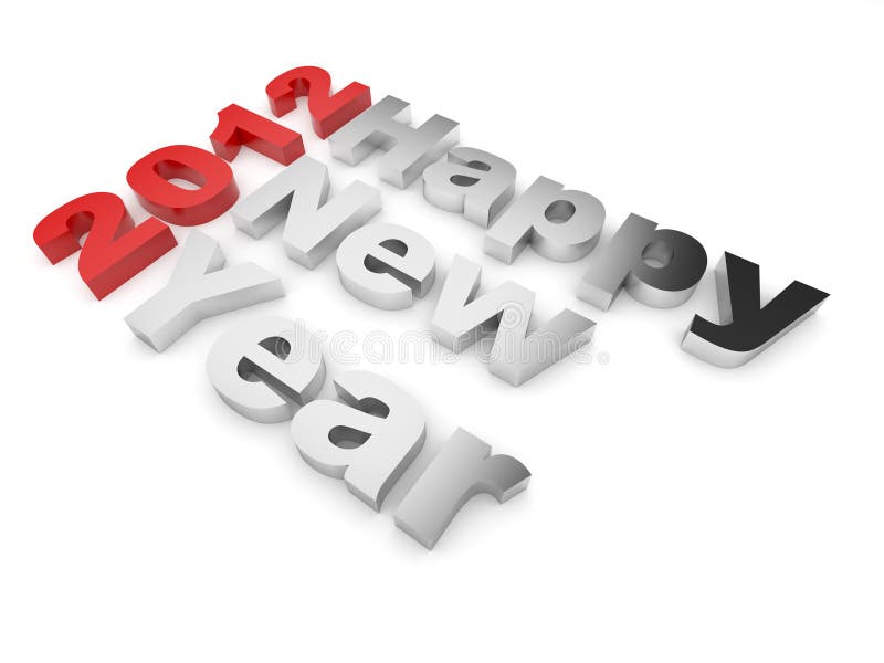 New Year 2012. Calendar 3d Illustration on White Stock Illustration ...