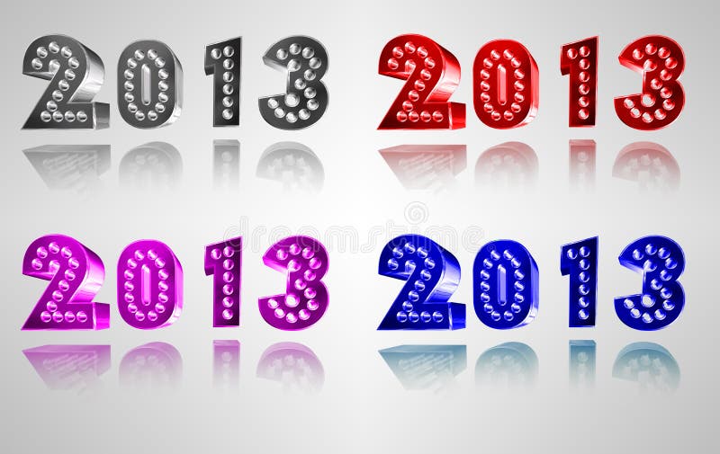 Happy New Year 2013 stock illustration. Illustration of glowing - 28476579