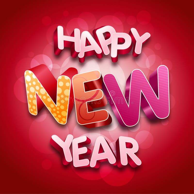 Happy New Year stock illustration. Illustration of colorful - 36311992