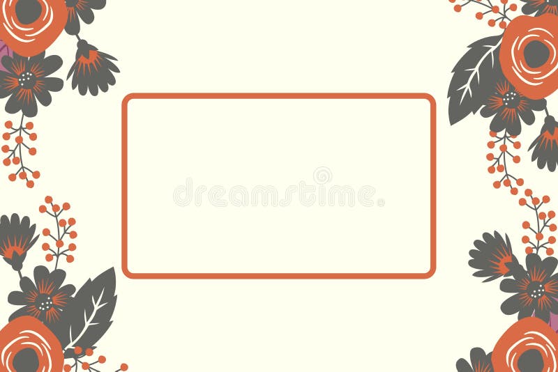Beauty frame floral design stock illustration. Illustration of circle ...