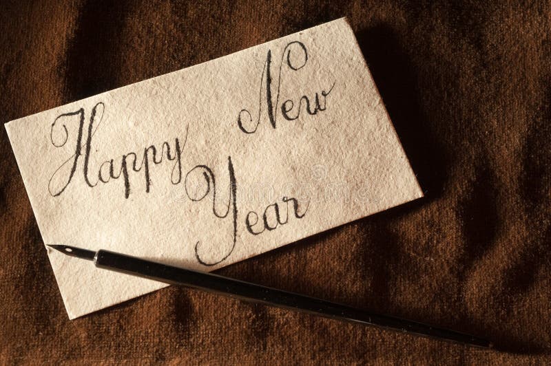 Happy New Year stock photo. Image of note, notice, handwriting - 23423264