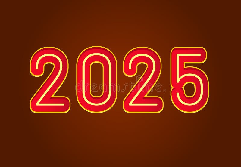 2025 Happy New Year Abstract Design Vector Stock Vector - Illustration ...
