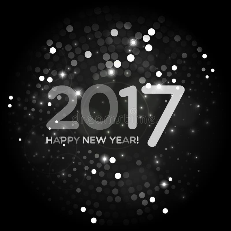 Happy New Year 2017 Abstract Light Background Stock Vector ...