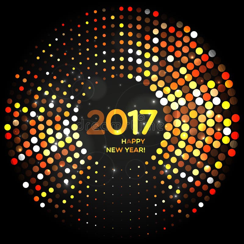 Happy New Year 2017 Abstract Light Background Stock Vector ...