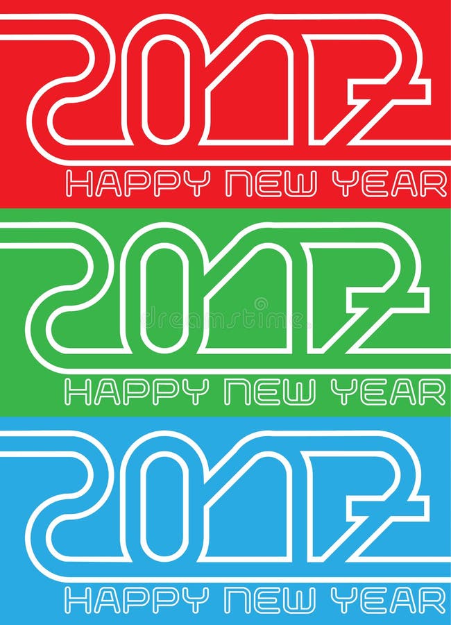 Happy New Year 2017 Abstract Style Stock Vector - Illustration of icon ...