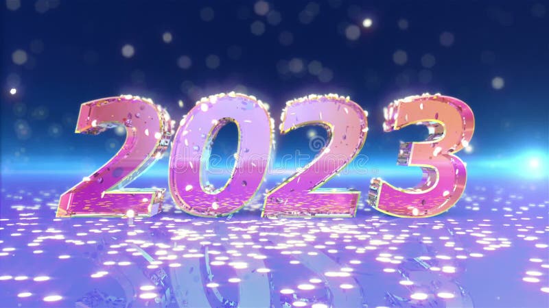 New Year 2023 Animation stock video. Video of flash - 259551763