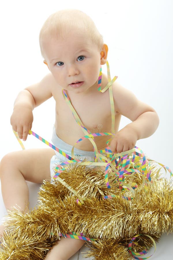 Happy New Year Baby stock image. Image of ribbon, beautiful - 11728845