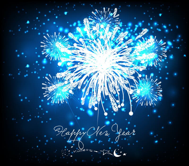 Happy New Year Background Black and Blue Stock Vector - Illustration of ...