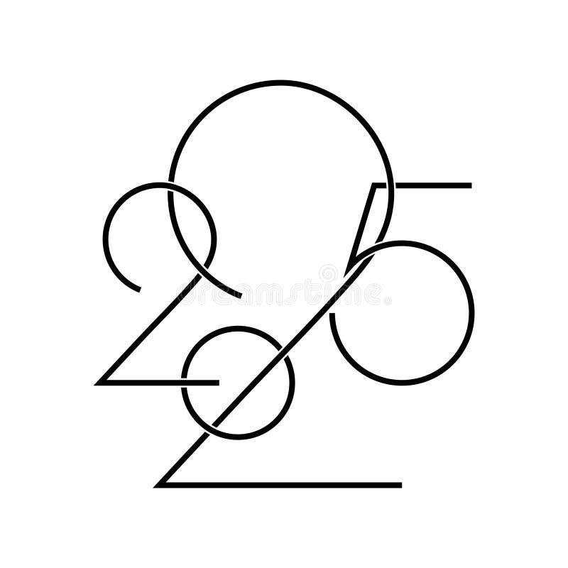 2025 Happy New Year Background Design Stock Vector - Illustration of ...