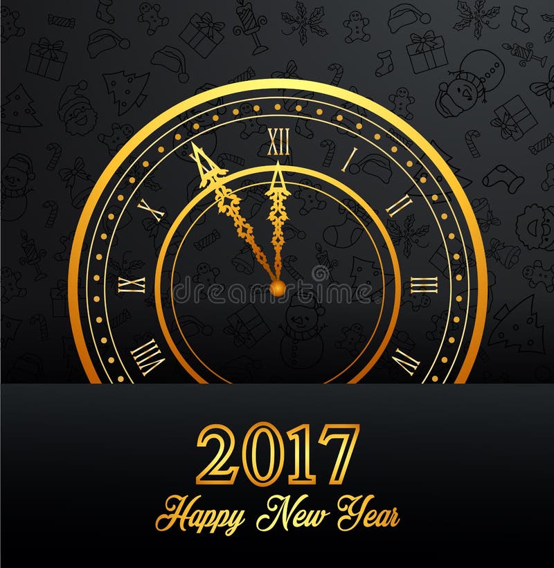 Happy New Year Background with Gold Glitter Stock Vector - Illustration ...