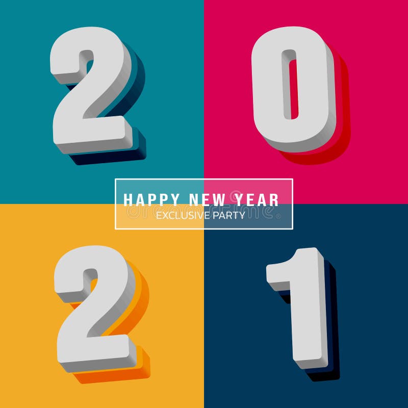 Happy New Year 20 Banner Template Vector Illustration Stock Vector ...