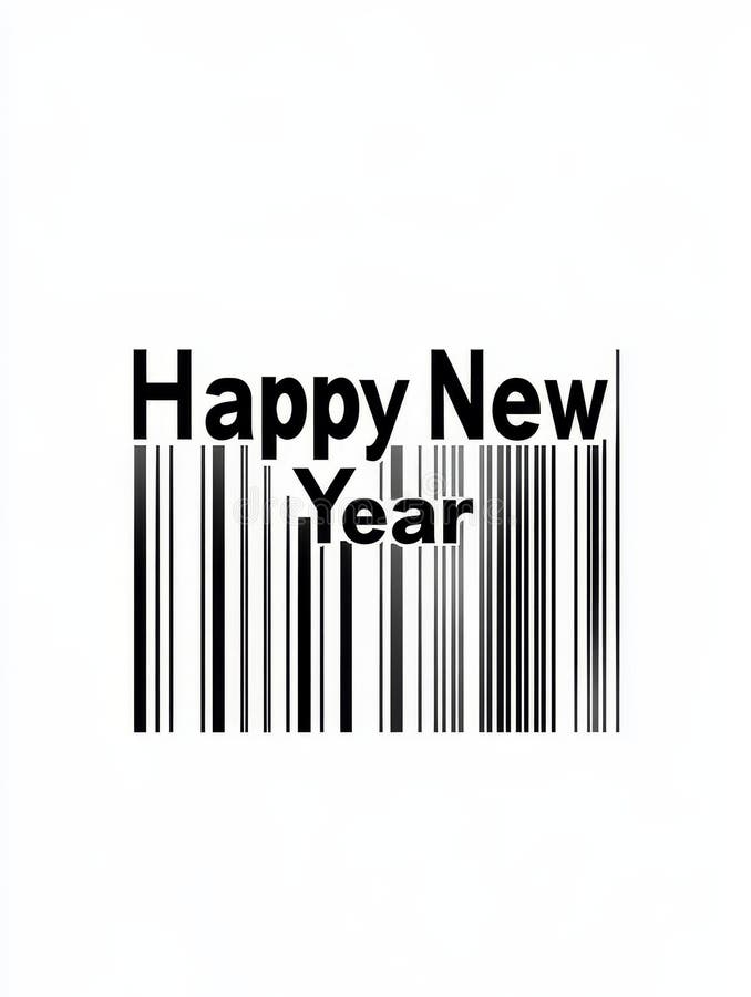 Happy New Year Barcode Design Celebrate the New Year with this Unique ...
