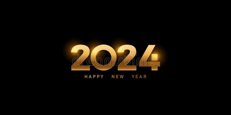 Happy New Year 2024 Beautiful Font Design Vector Illustration Stock ...
